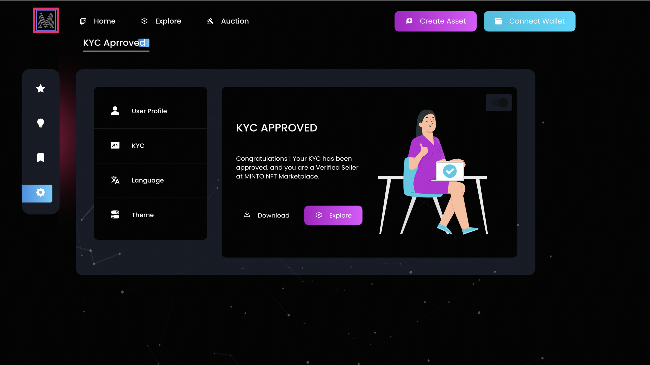 Minto - ReactJs NFT Marketplace UI kit by thriftysoft | CodeCanyon